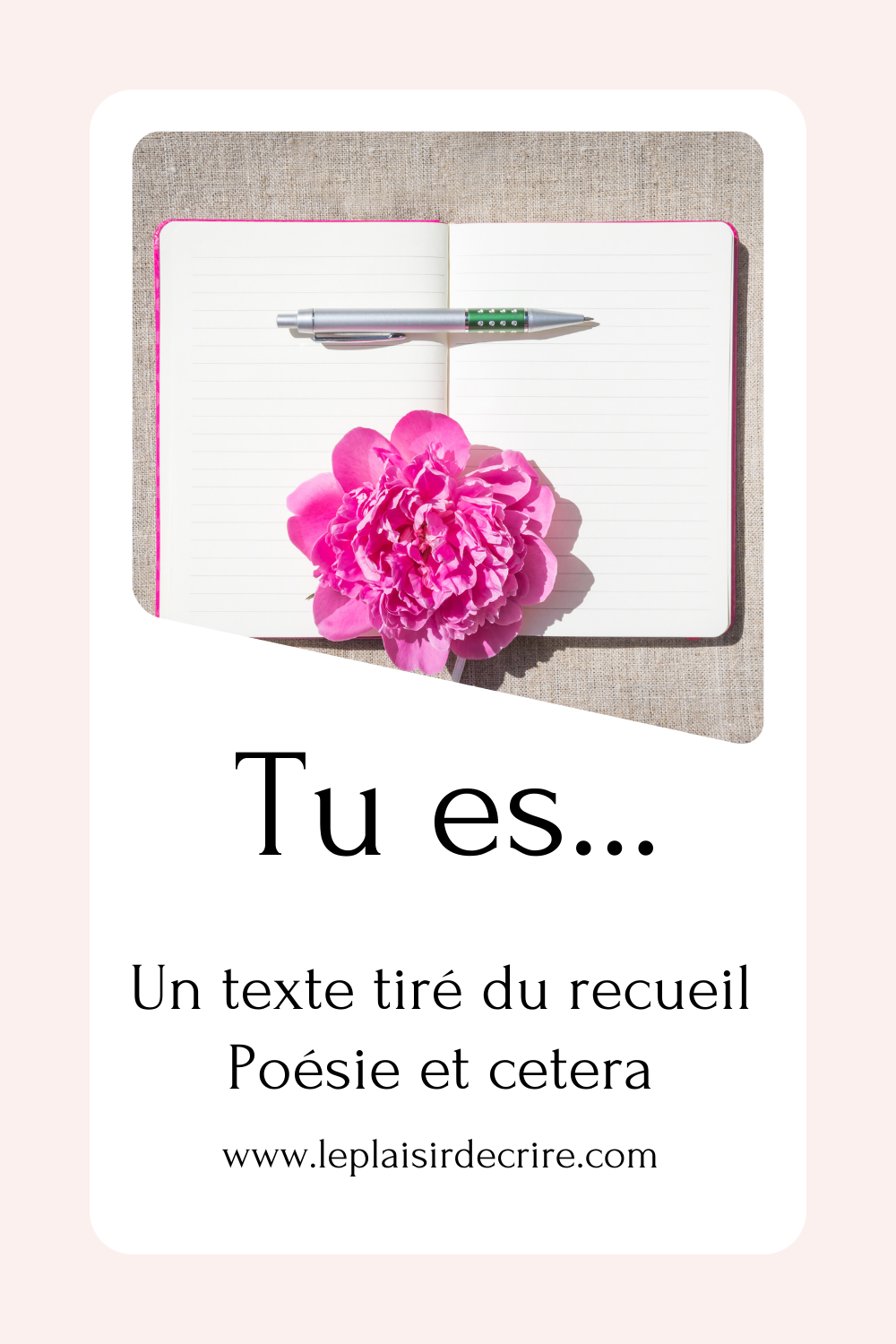 Tu es : un texte tiré du recueil Poésie et cetera - Le plaisir d’écrire