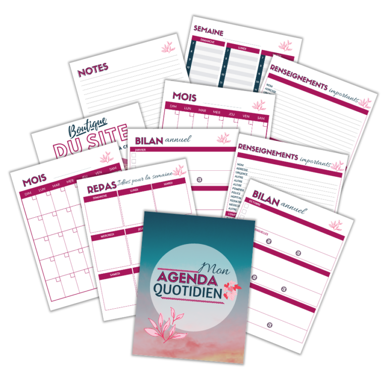 Un agenda personnalisé gratuit - Le plaisir d’écrire